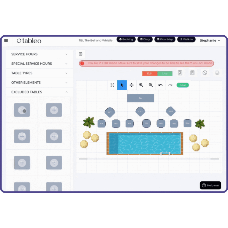 Restaurant Floor Plan. Table Management and Layout - Tableo